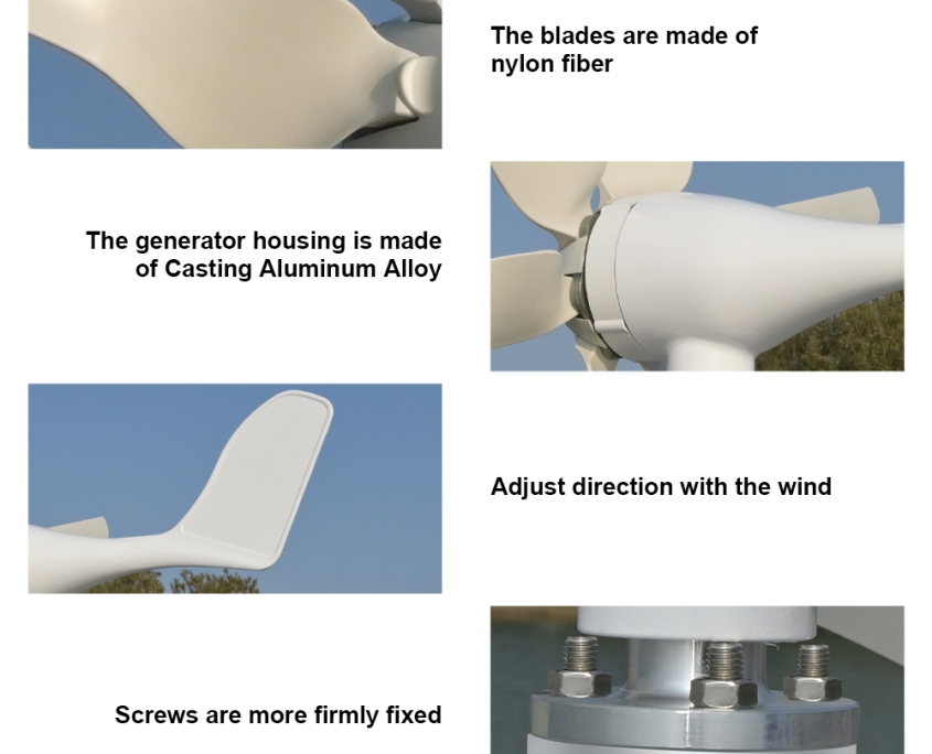 6-Blade High-Efficiency Wind Power for Small-Scale Off-Grid Setups S5 ...